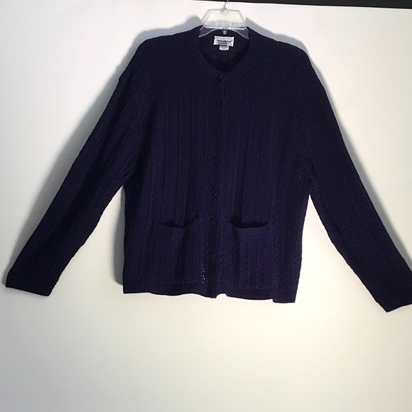 Anthony Richards | Sweaters | Plus Size Womens Navy Blue Button Down ...